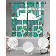 Cartoon Country Kitchen Curtains Set for Windows 3 Piece Cafe Curtains ...