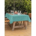 60x84 Tablecloth Rectangle, Vintage Teal Green Outdoor Tablecloth with ...