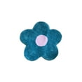 Urban Shop Daisy Flower Shape Accent Rug with Anti-Skid, Teal, 30" x 30 ...