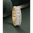 GIMELIS 3.54 TCW Princess & Round Cut Lab Grown Diamond Full Eternity ...