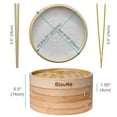 BlauKe® 10 Inch Bamboo Steamer Set with Chopsticks, Tongs, 50 Liners ...