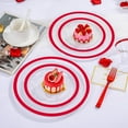 210 Pcs Red Plates Set,Clear and Red Plastic Plate Include 60 Plates,30 ...