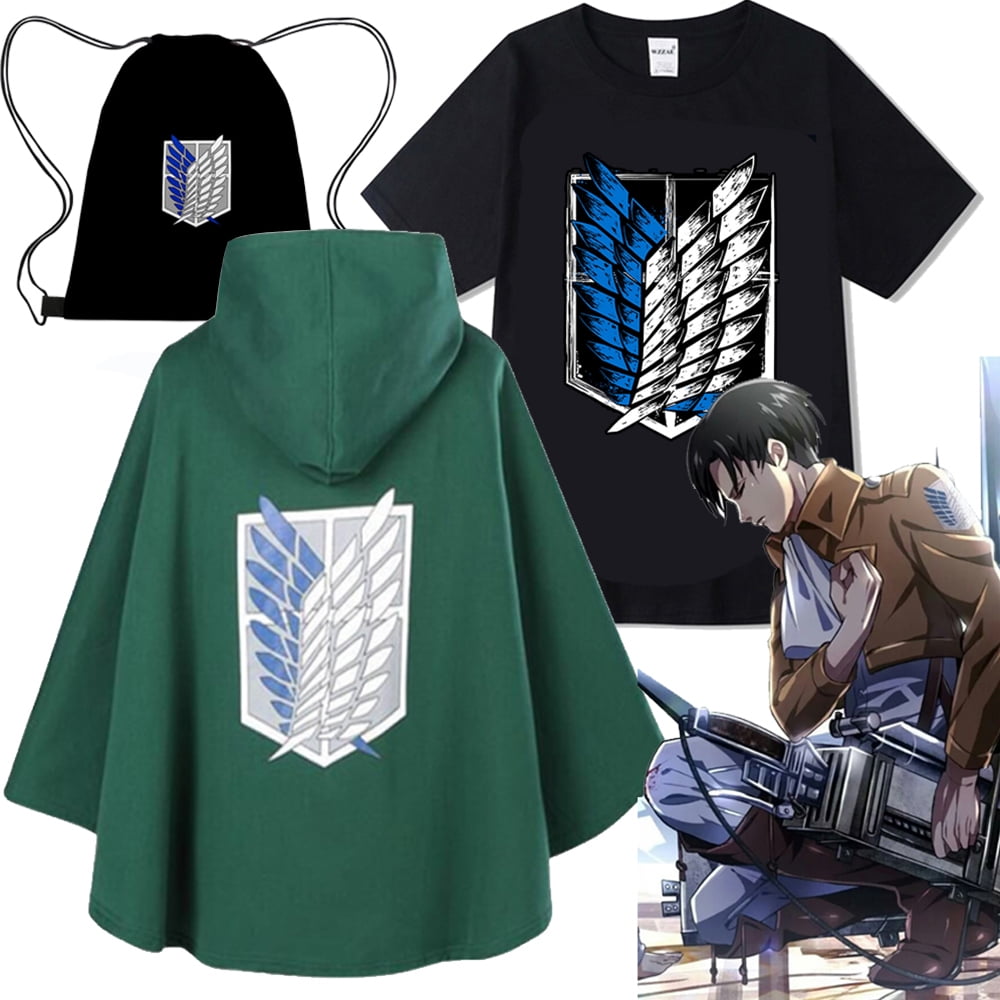 Attack on Titan Cloak - Anime Cosplay Costume Cape with Drawstring ...