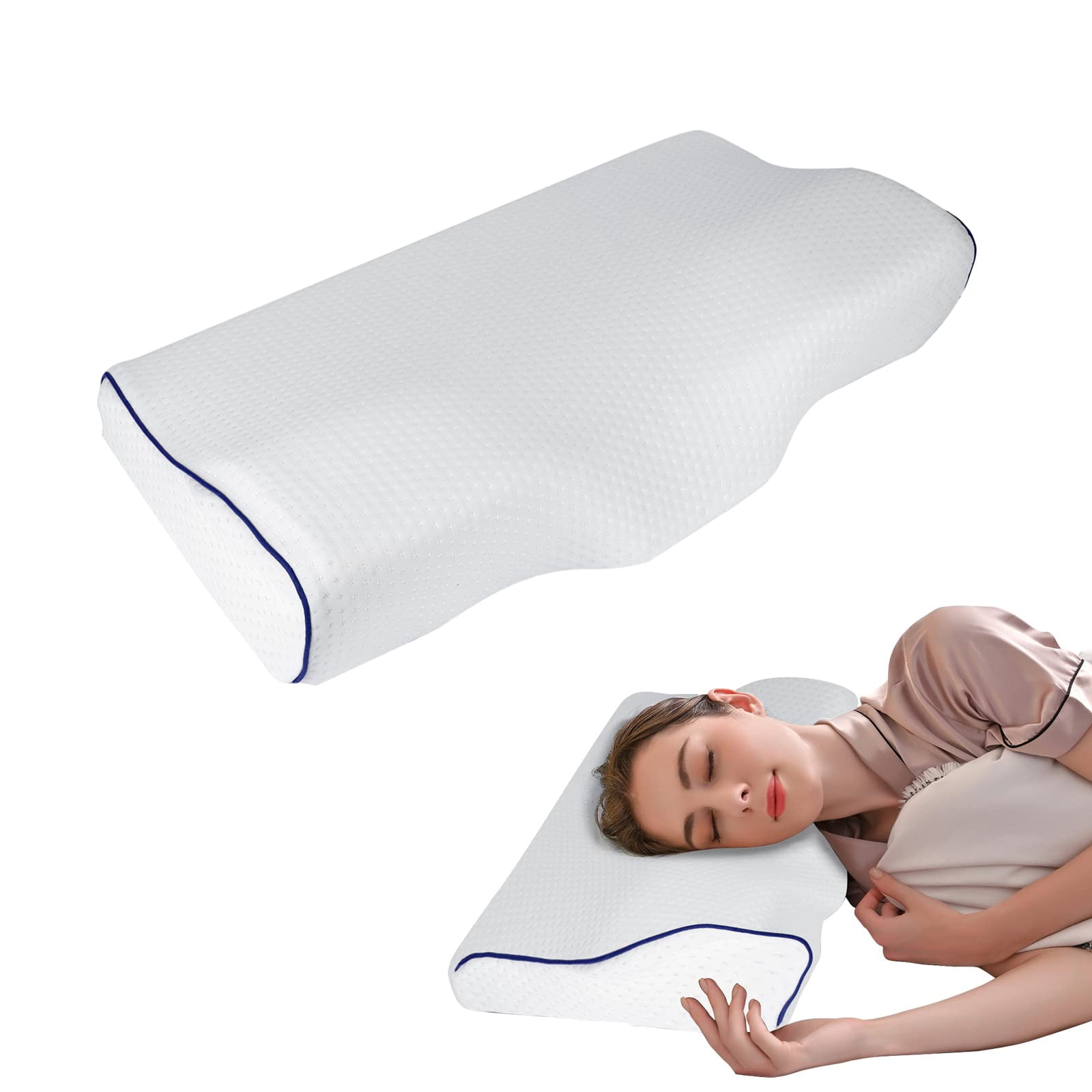 UlikTree Memory Foam Pillow for Neck and Shoulder Pain Washable Cover ...