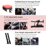 Ladcaser Adjustable Automotive Engine Creeper, Thick Padded Deck ...
