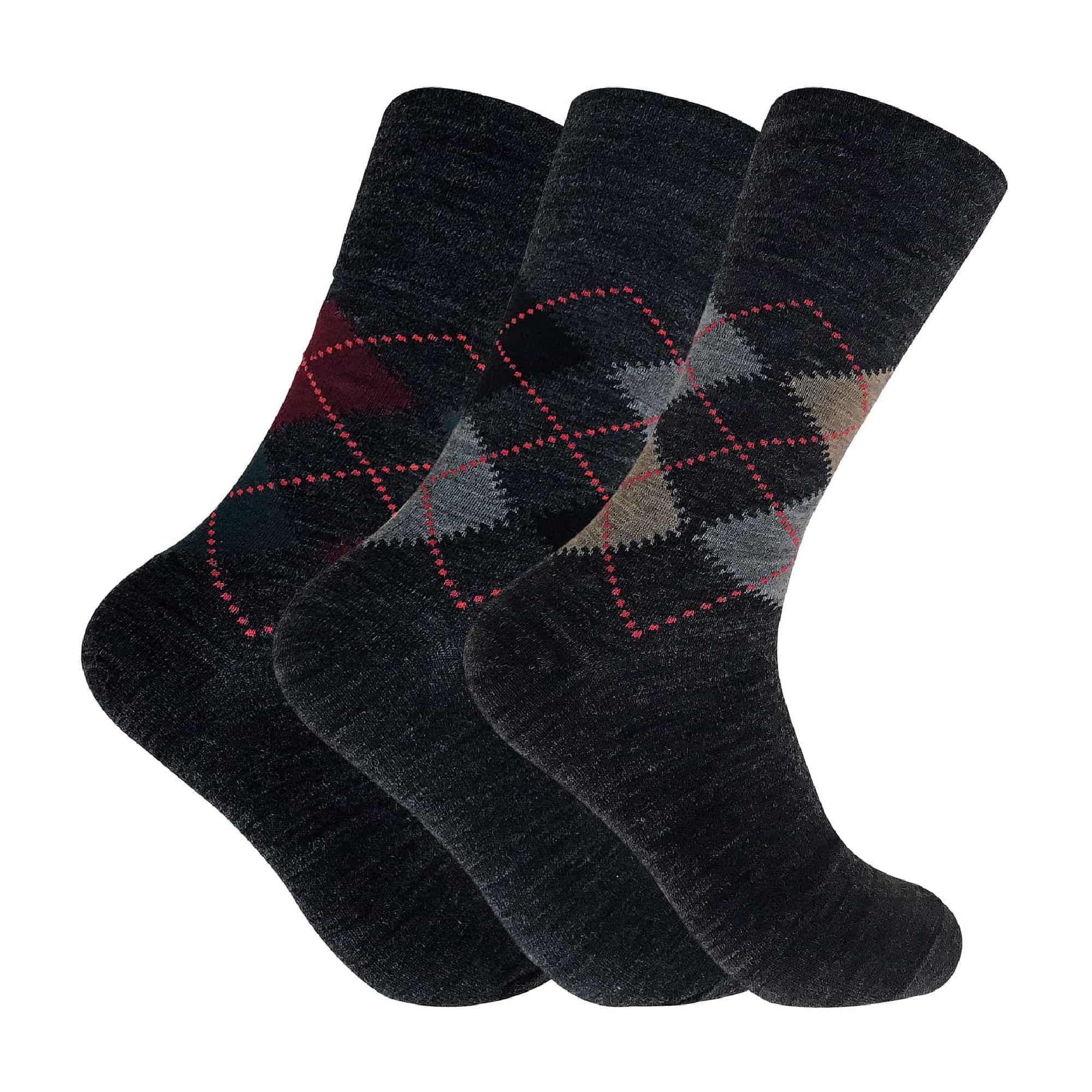 Click here for Sock Snob - 3 Pack Mens Non Elastic Lambs Wool Ble... prices