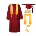 Avtoify Kids Solid Color Long Sleeve Graduation Bachelor Piece Set Gown ...