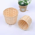 Khaki Woven Straw Storage Basket with Handle for Home Organization ...