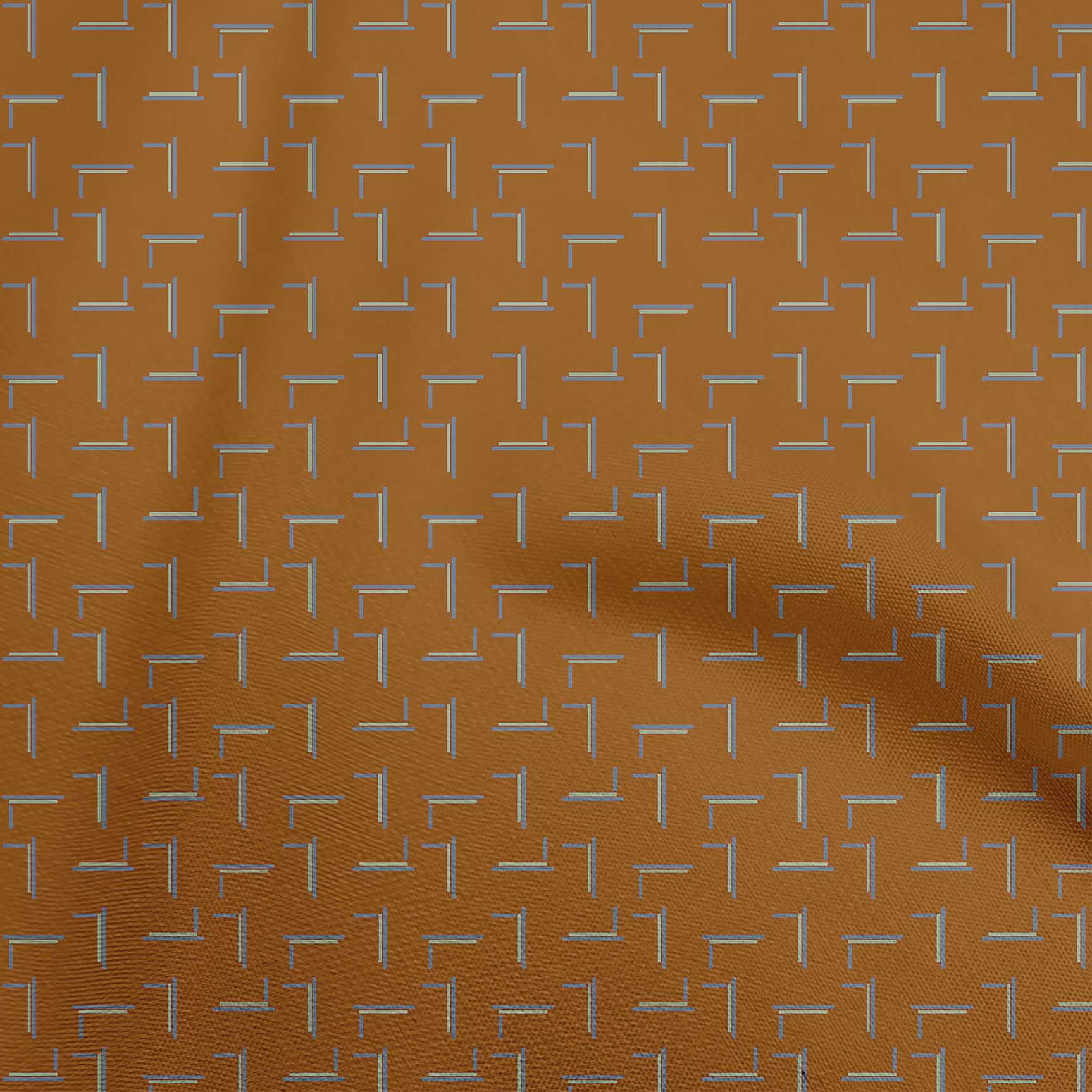 oneOone Velvet Rust Brown Fabric Abstract Irregular Lines Sewing ...
