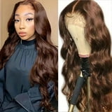 Komiseup Lace Front Wig Human Hair 28 Inch Body Wave Gold Lace Front ...