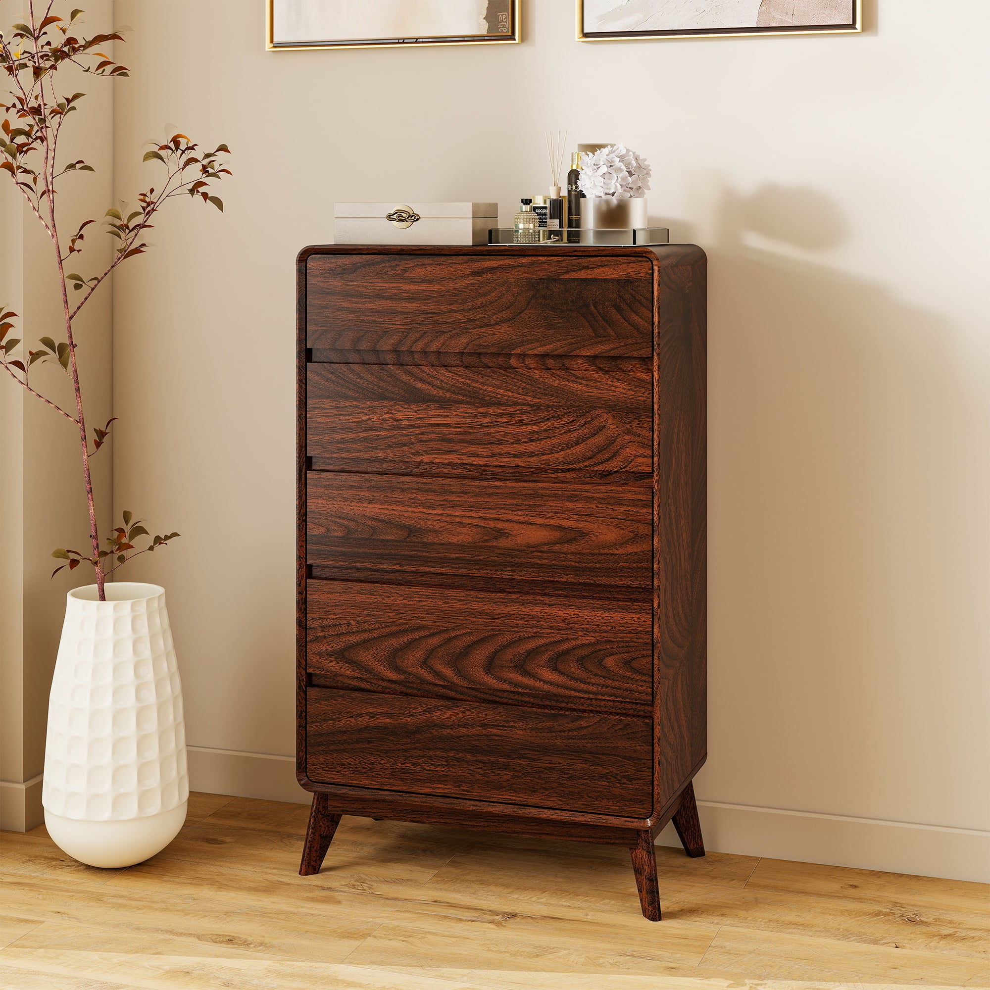 Click here for Fiakoa 50 Tall 5 Drawer Dresser For Bedroom farmho... prices