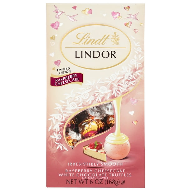 Lindor Valentine's Limited Edition Raspberry Cheesecake White Chocolate ...