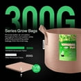 VIVOSUN 5-Pack 3 Gallon Brown Grow Bag, Fabric Pot with Handles for ...