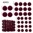 Christmas Ball Ornaments, Velvet Flocked Black, 46 Pack 1.96 Inch ...