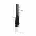 Bexikou 3pcs Black Metal Hair Pick, Teasing Comb with Stainless Steel ...