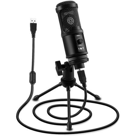 Condenser Microphone, KSCD USB Condenser Microphone with Triangle Stand ...