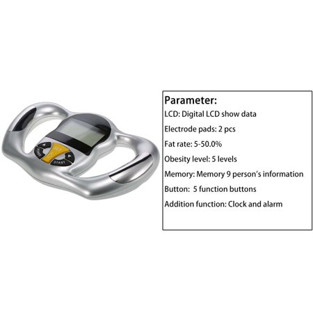 Digital Lcd Bmi Body Fat LCD Scale Handheld Weight Body Fat Water ...