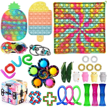 ICHUDAN Godzilla + King Kong Fidget Toys Set, 31Pcs Cheap Relieves Stress and Anxiety Sensory ...