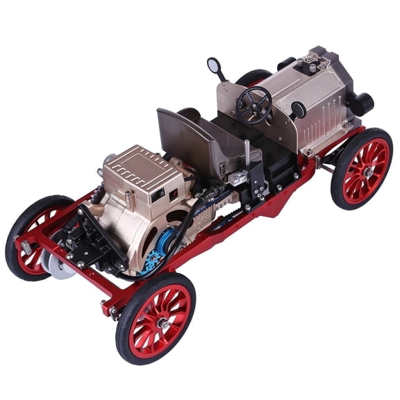 V2 Double Cylinder Metal Mini Car Engine Model Kit Manual Assembly ...