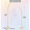 Set of 2 Metal Wedding Arch Backdrop Stand, 6.7x7.8ft Arch Backdrop ...