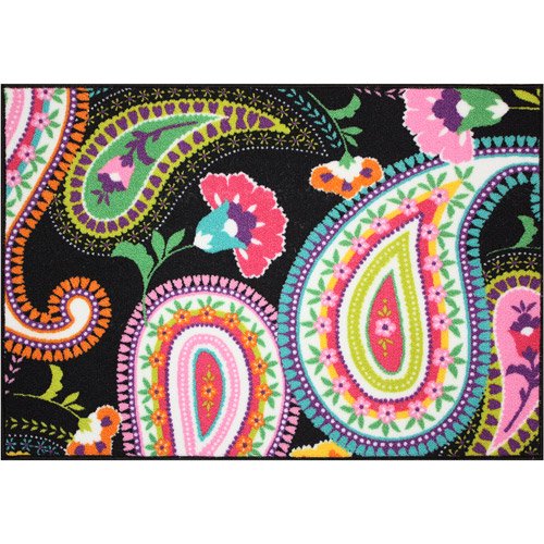 your zone Accent Nylon Rug, Black Paisley, 2'7" x 3'8" - Walmart.com