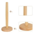Pompotops Kitchen Paper Towel Rack Japanese-style Beech Vertical Wooden ...