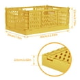 Collapsible Plastic Storage Crates, 6L, Yellow, 2 Pack - Walmart.com
