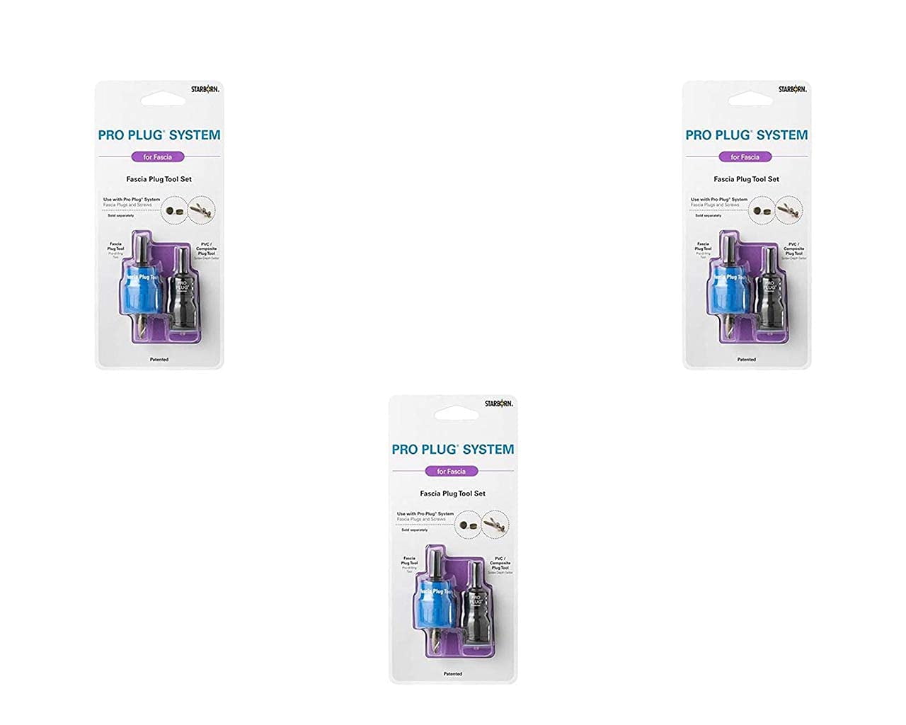 Pro Plug System for Fascia - Fascia Plug Tool Set (3) - Walmart.com