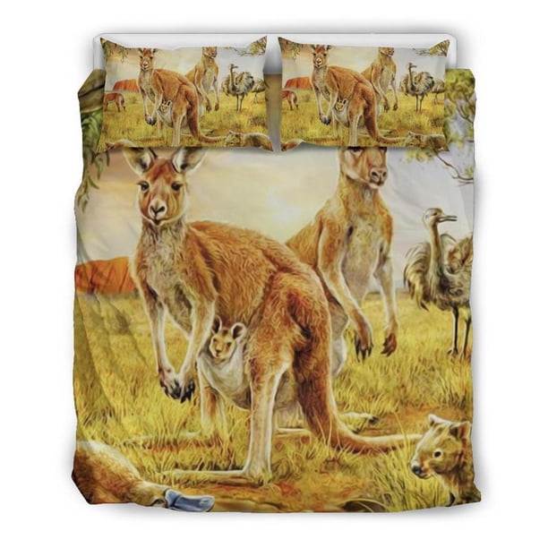 Juegos de Cama - Cama Canguro Familia En Uluru Paisaje Artístico ...