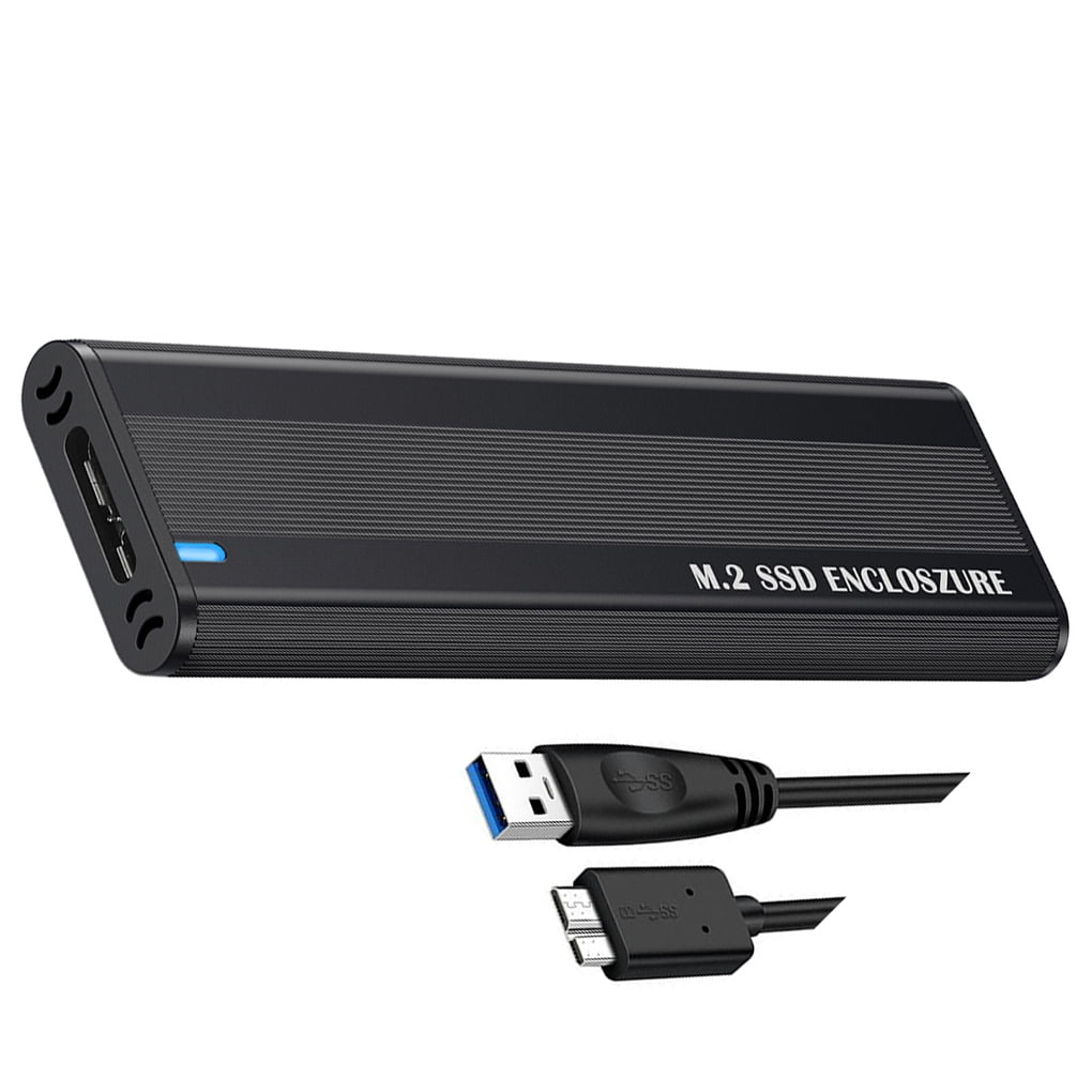 Injueey 5/10Gbps M2 SSD Case Instalación sin herramientas Cartucho de protocolo dual NVME M.2 a ...