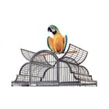 Large Elegant and Durable Wrought Iron Open Play Top Perch Stand Bird ...