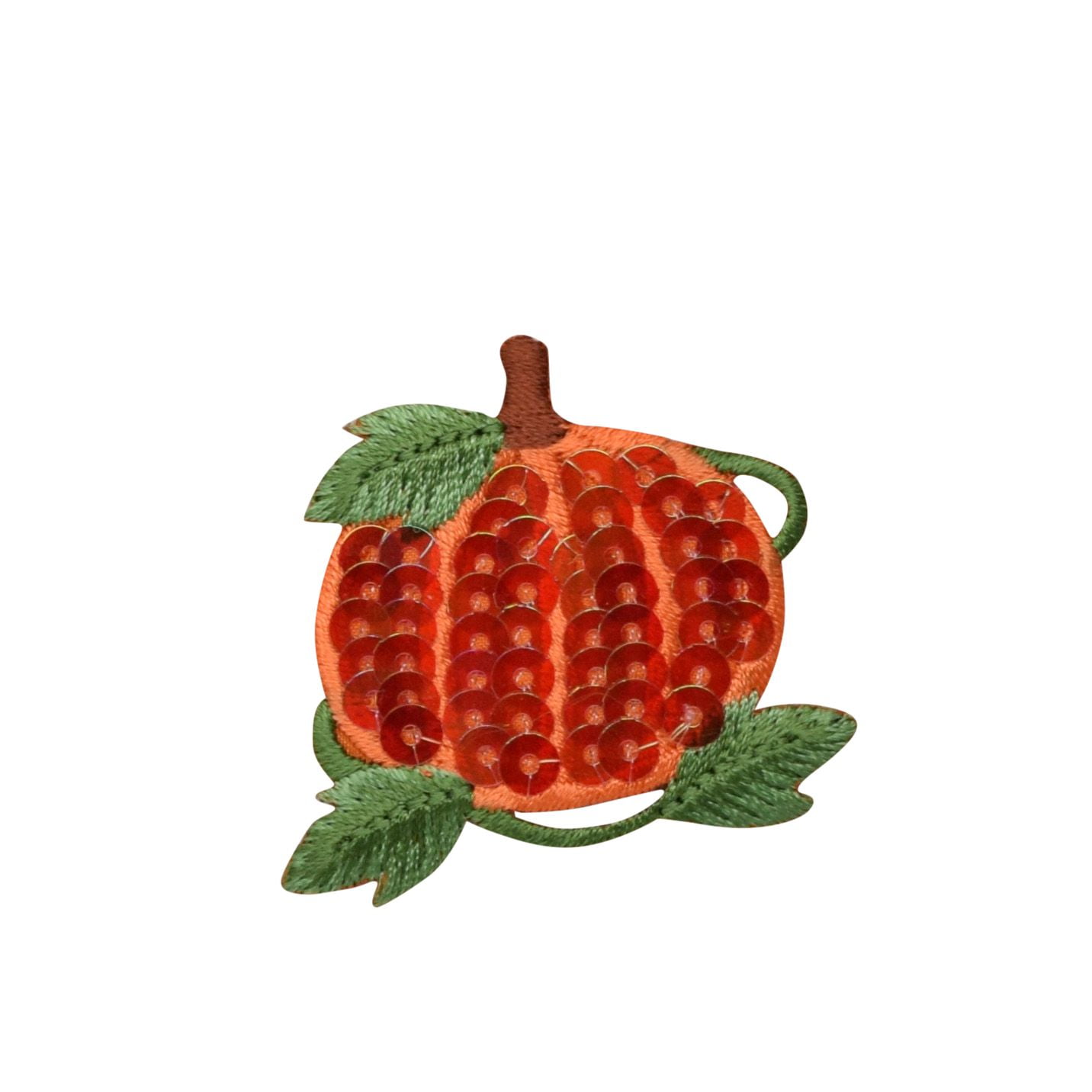 Orange Sequin Pumpkin - Iron on Applique/Embroidered Patch - Walmart.com