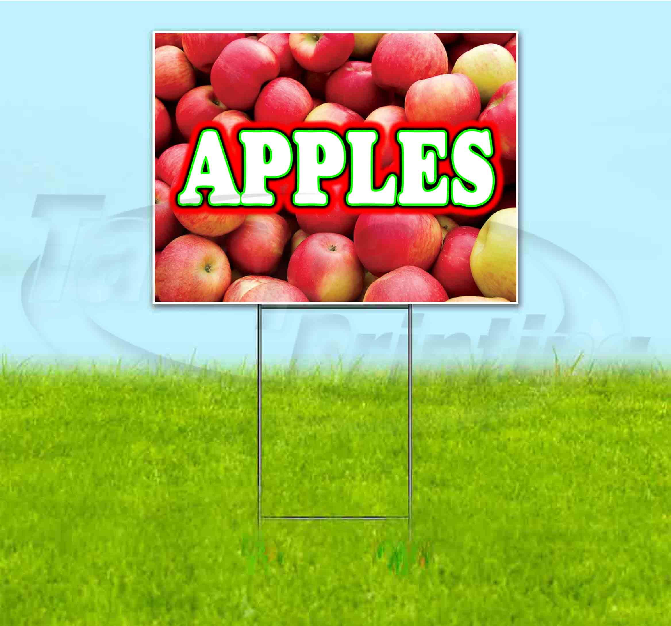 Apples (18"x24") Corrugated Plastic Yard Sign, Bandit, Lawn ...