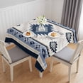 Aztec Blue Geometric Abstract Table Cloth 60x60in, Waterproof Square ...
