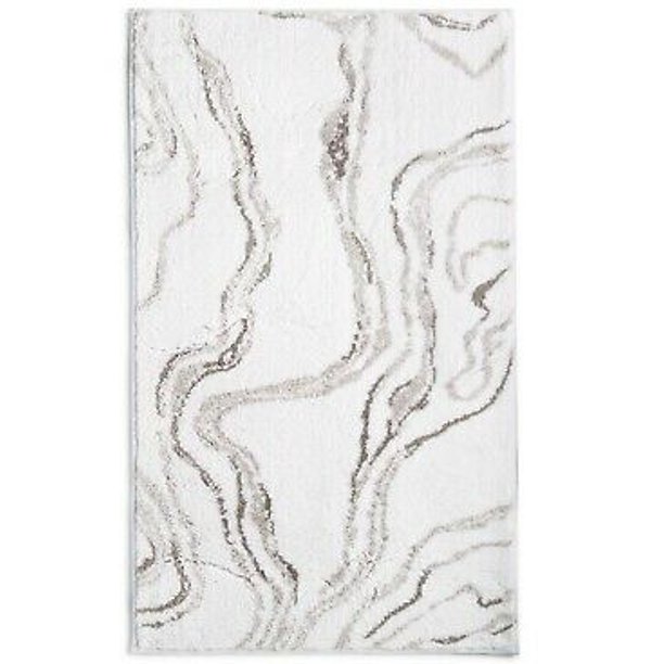 Hotel Collection Marble Tufted 22" x 36" Cotton Bath Rug - White ...