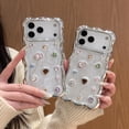 Bling Glitter 3D Diamond Rhinestone Love Wavy Frame Phone Case for ...
