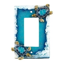 Nautical Double Toggle Switch Plate (2 Gang) with Sea Turtle & Ocean ...