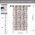 Baseballs and Bats White Pattern Blackout Curtains,Triple Weaved Fabric ...