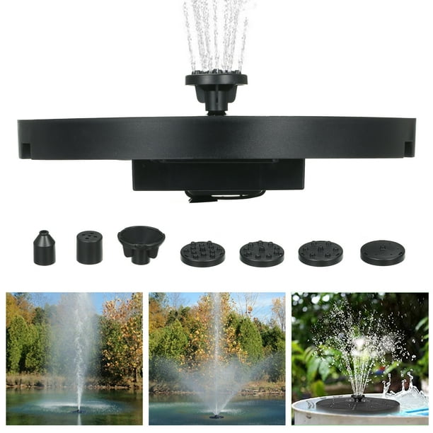 Amdohai 3.8W Large Diameter 190MM Water Pump Solar Fountain with Night ...