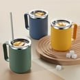 SIEYIO Double Wall Stainless Steel Mug with Handle and Lid Portable ...