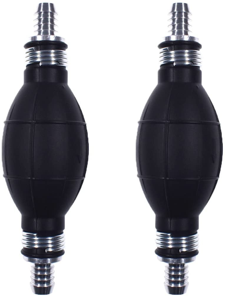 2Pcs Bulb Type Rubber Fuel Transfer Vacuum Fuel Line One Way Fuel Valve ...