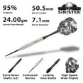 Viper Sinister Steel Tip Darts, 95% Tungsten, 24 Grams, Aluminum Shafts ...