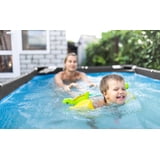 Lark 5' x 24" Square Metal Frame Splash Pool with 530 gallon Filtration ...