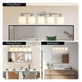 Brushed Nickel 5-Light Bathroom Vanity Light Fixture, Modern Wall ...