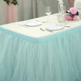 BalsaCircle 21 feet Tutu Multi Layers Tulle Table Skirt Linens Serenity ...