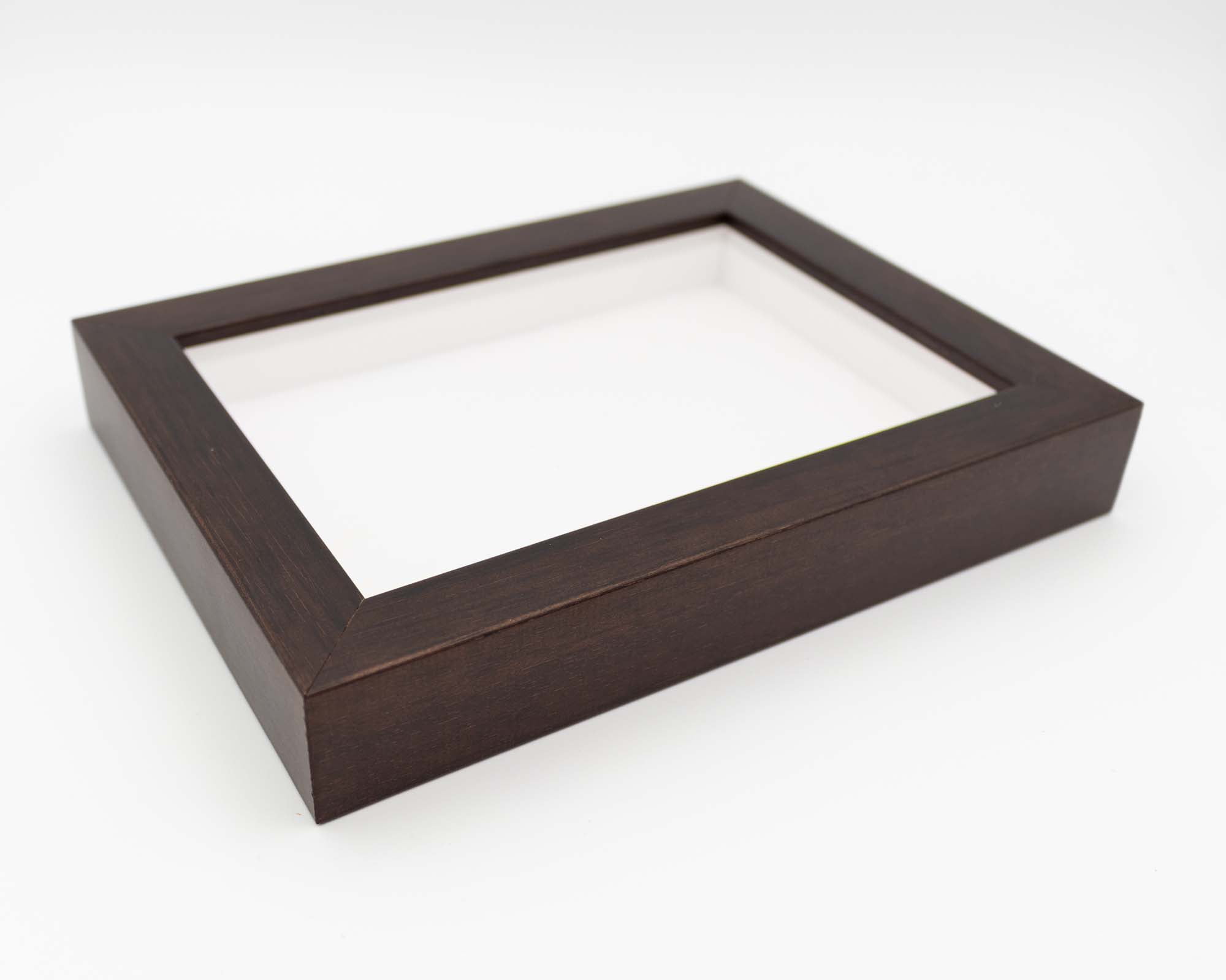 16x16 Shadowbox Gallery Wood Frames - Brown DEEP Shadow Box Frame with ...