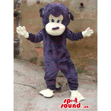 Customised And All Purple Monkey Animal SPOTSOUND Mascot - Mascots ...