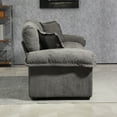 84" Modern Chenille Sofa, Loveseat Deep Seat Sofa Couch with 2 Throw ...