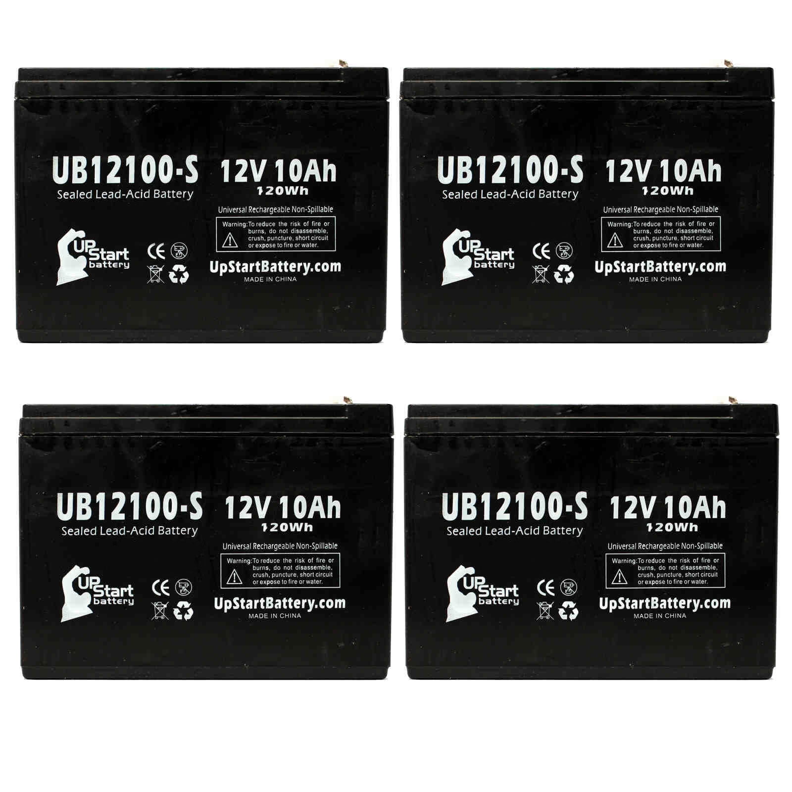4x Pack - Neuton Mowers E0683-310W Battery Replacement - UB12100-S ...