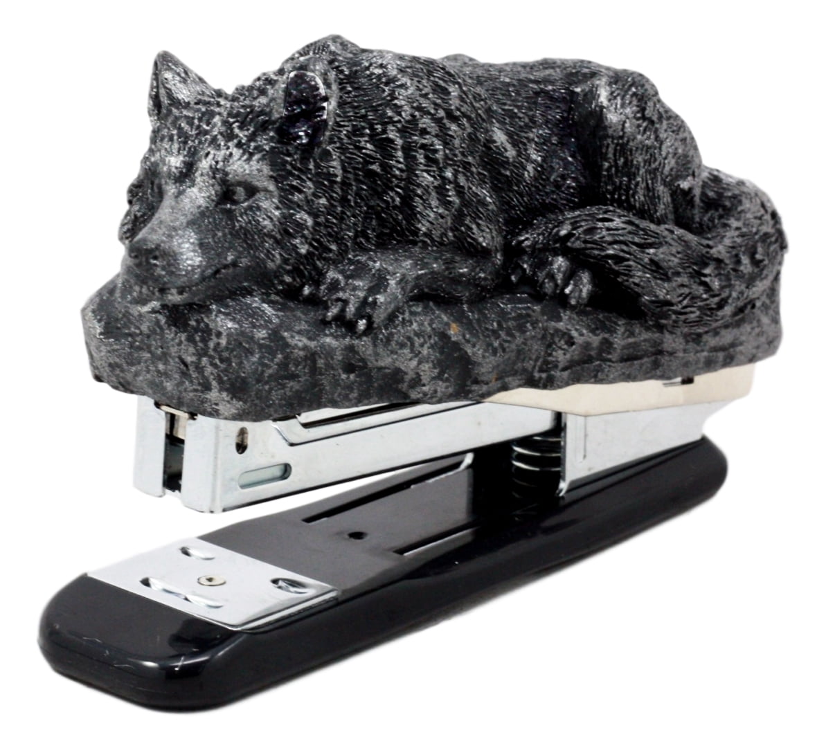 Ebros Gothic Resting Alpha Wolf Stapler Office Desktop Accessory Totem ...